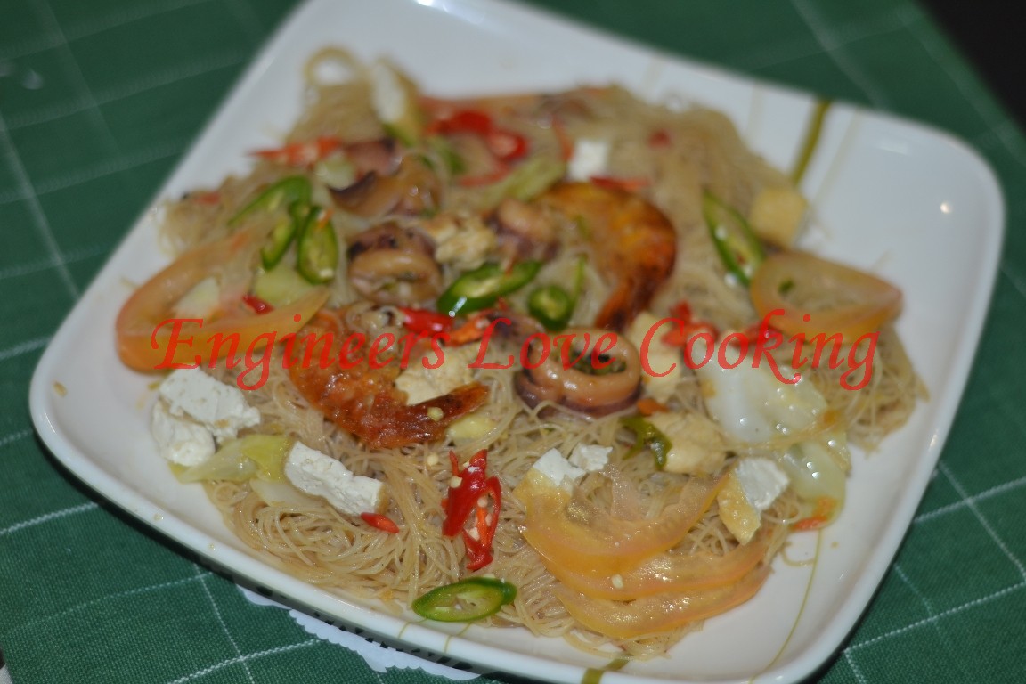 Engineers Love Cooking: MEE HON GORENG PUTIH / WHITE FRIED VERMICELLI