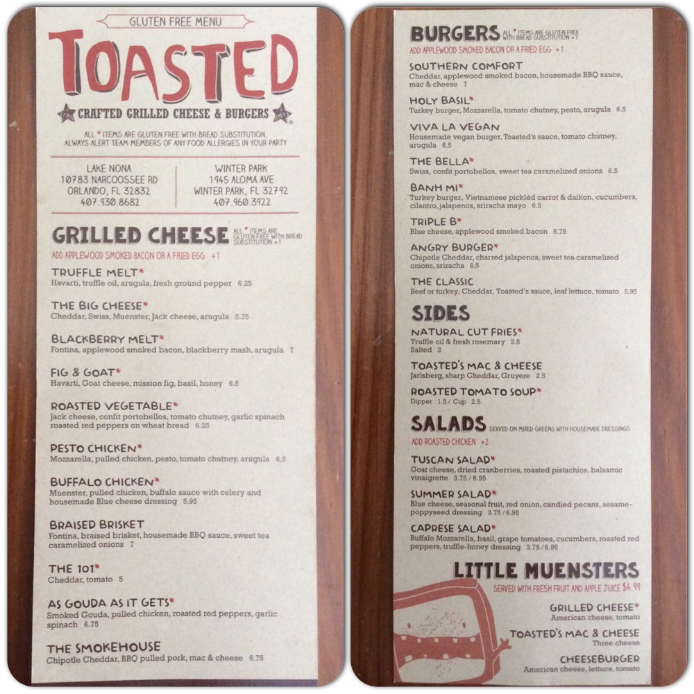 Alexis's Gluten Free Adventures: Toasted - Winter Park & Lake Nona