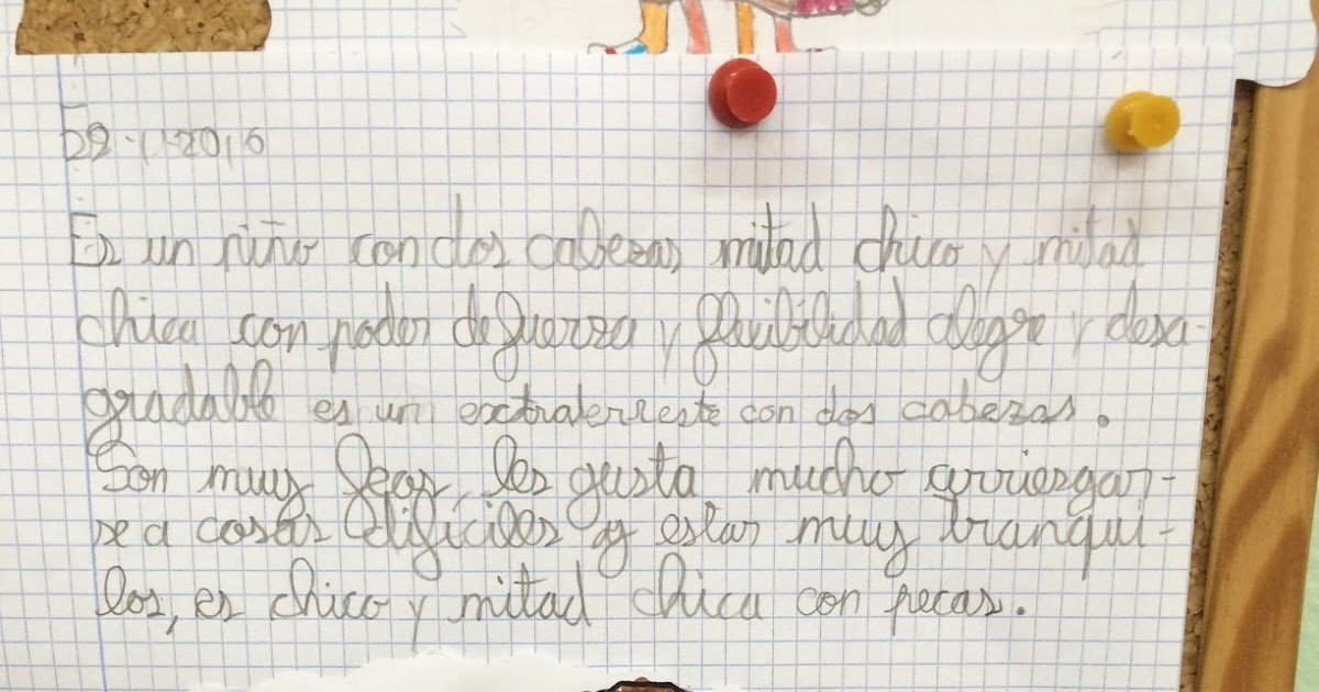 4º Primaria: DESCRIBIR PERSONAJES INVENTADOS.