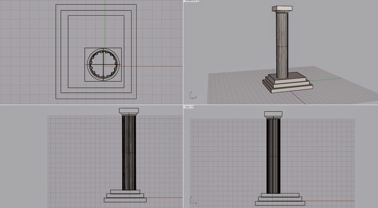 Weber470UMD: Doric Column on Krepidoma