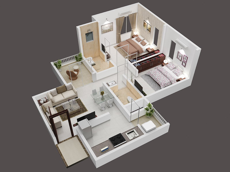 Parbhani Home Expert: 1 BHK FLOOR PLANS