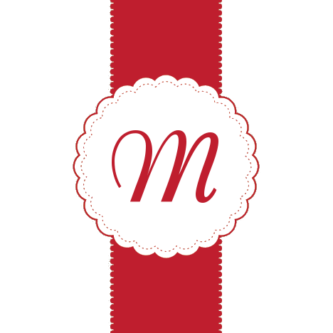 M. Michielin Alphabets: MONOGRAMA BORDADO VERMELHO ALFABETO PNG