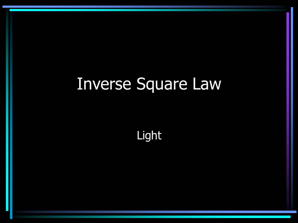 GCSE Physics: inverse square law