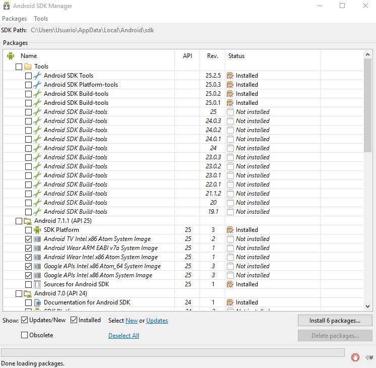 Instalar apis en Android Studio. - HomeWEBMASTER