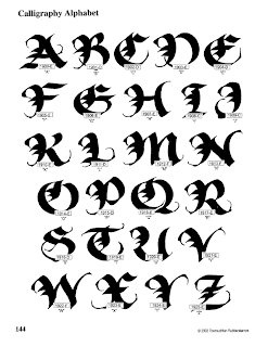 Calligraphy Alphabet : December 2012