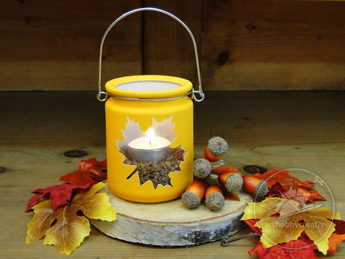 Art & Hobby Creativ: Felinar cu nuante de toamna