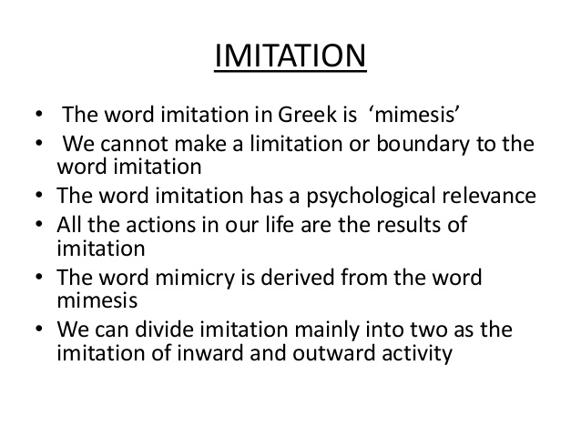 English Literature : Aristotle's theory of imitation