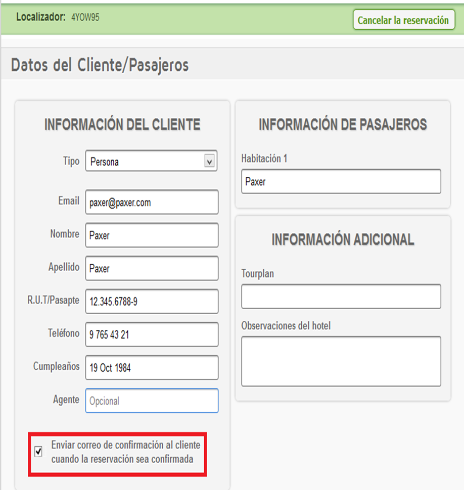 formatos de reservas
