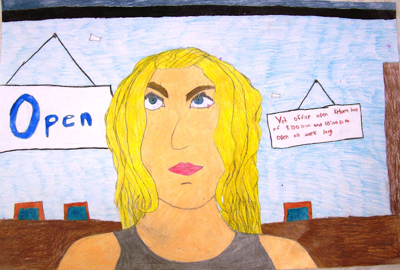 Art at Midway Middle School: Self Portraits with a Twist