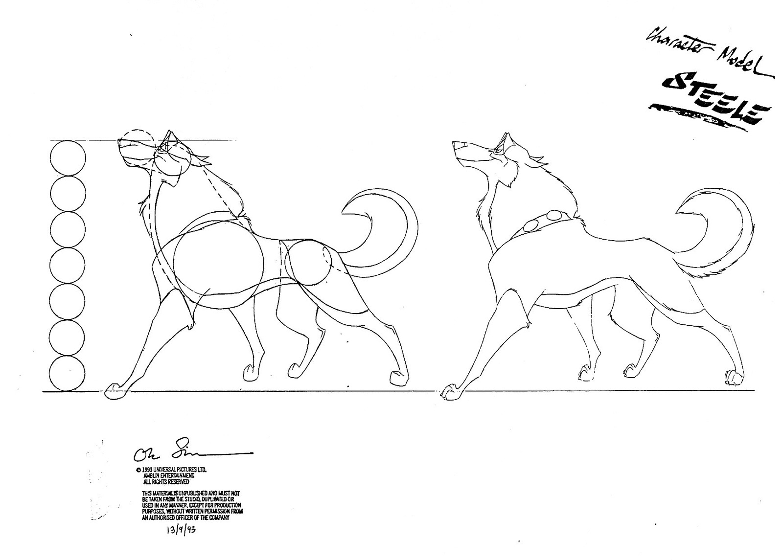 Living Lines Library: Balto (1995) - Characters, Model Sheets