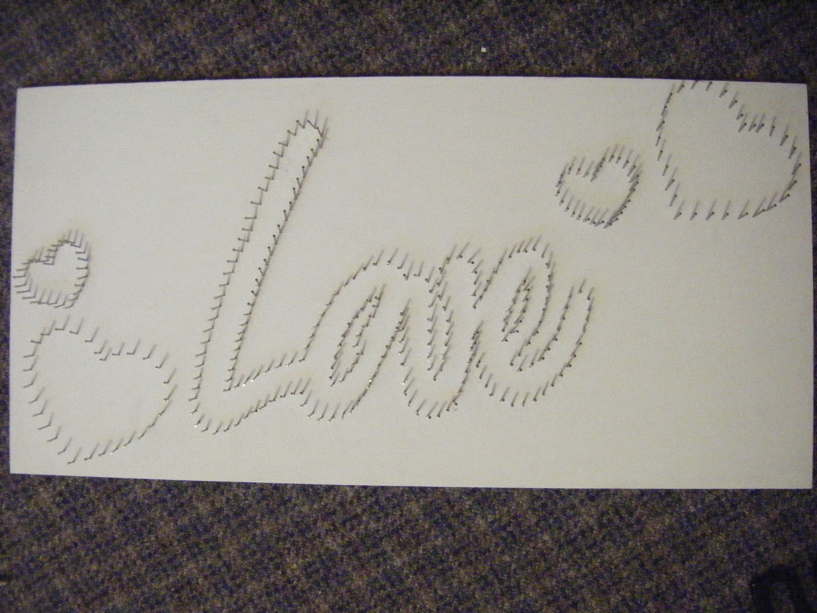 Lucky's Crafts: Love String Art Tutorial