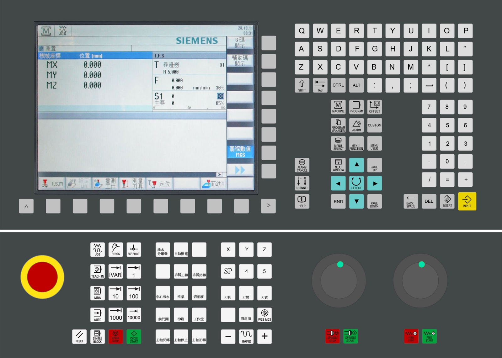 Siemens Sinumerik 828D 操作流程 - CNC銑床基本操作