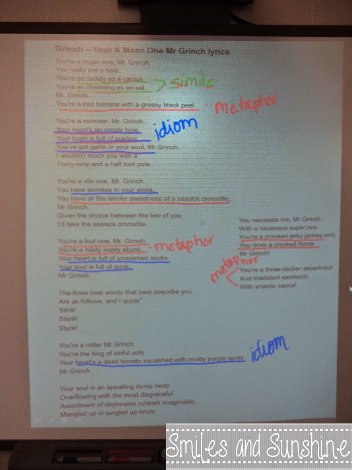 Smiles and Sunshine: You're a Mean One, Mr. Grinch