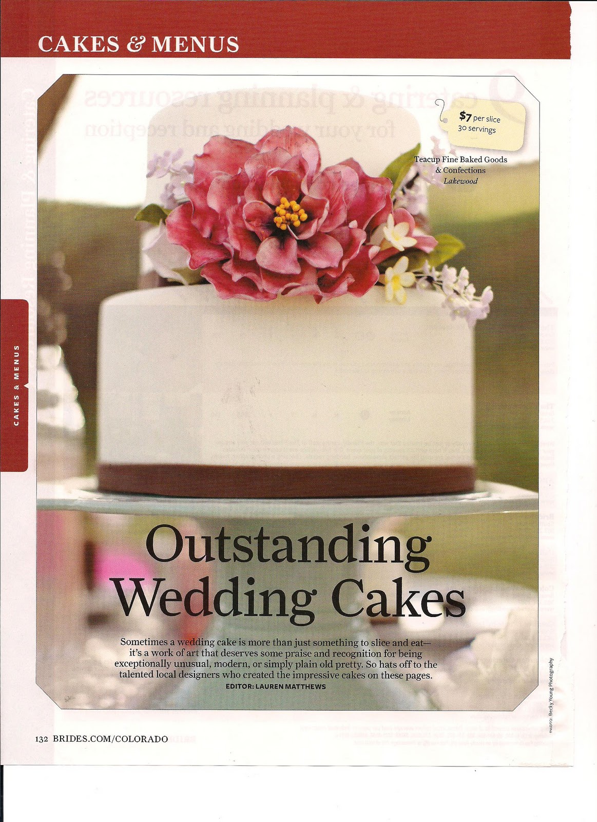 Teacup, Fine baked goods and confections: Wedding cake on Brides ...