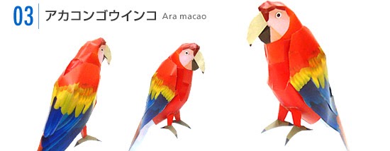 Kiwi's Angels: Scarlet Macaw Papercraft