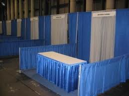 Fabric Canada: Backdrop fabric used in draping trade show booths and tables