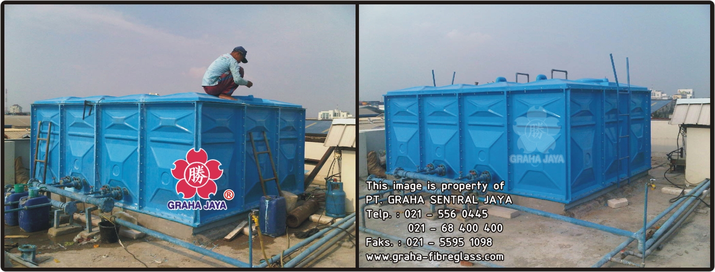 Kuras WC Tanpa Mahal: Tangki air fiberglass, tandon air, tangki penguin ...