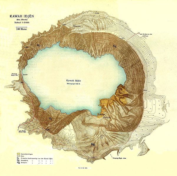 GEOLOGY around the world: Volcán Kawah Ijen, isla de Java, Indonesia