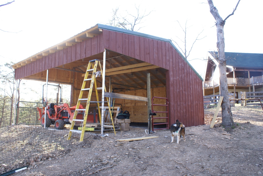 Hidden Bend Retreat, Romney West Virginia: Alpaca Barn Completed