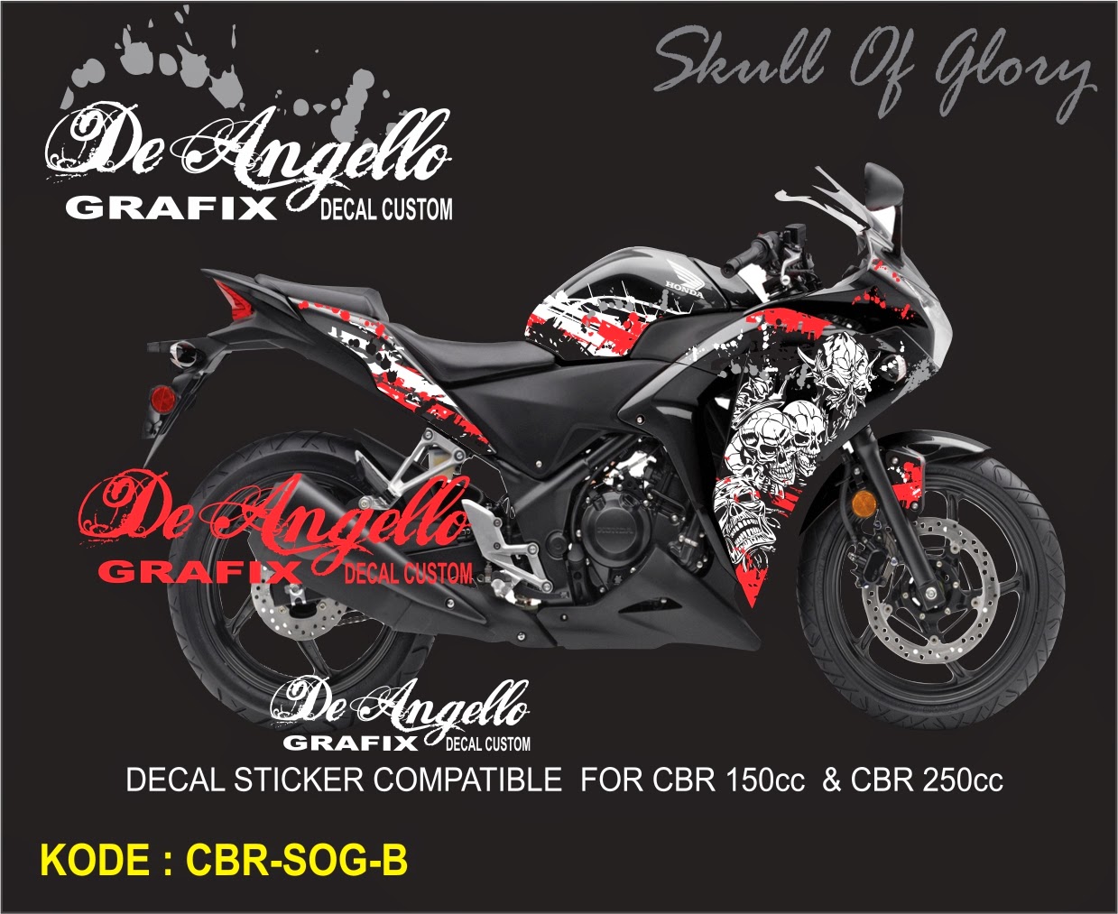 decals custom: DECAL STICKER HONDA CBR 250 & 150