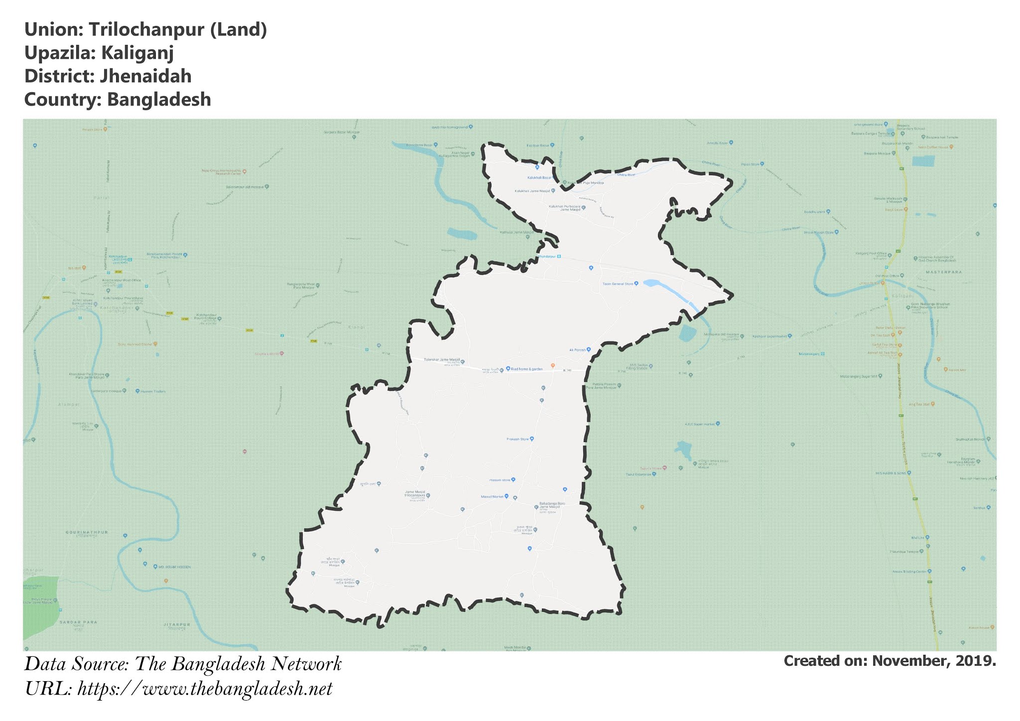 Trilochanpur Union, Jhenaidah