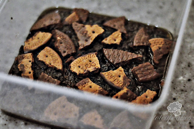 Resepi & Tutorial : Kek Batik Biskut Marie - totbakedesign