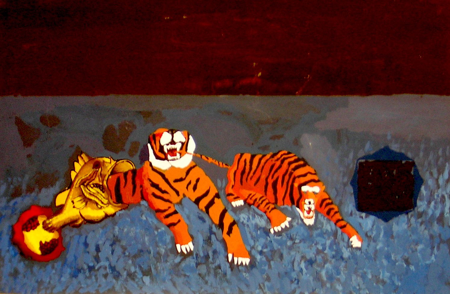 GAMA CÁLIDA APLICADA A UN CUADRO.