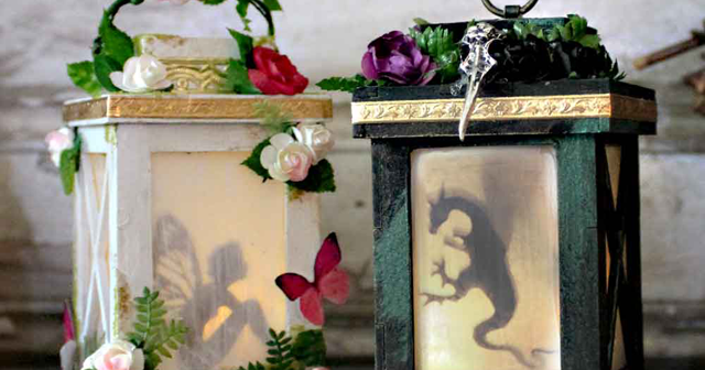 Pixie Hill: Industrial Chipboard Lantern Assembly