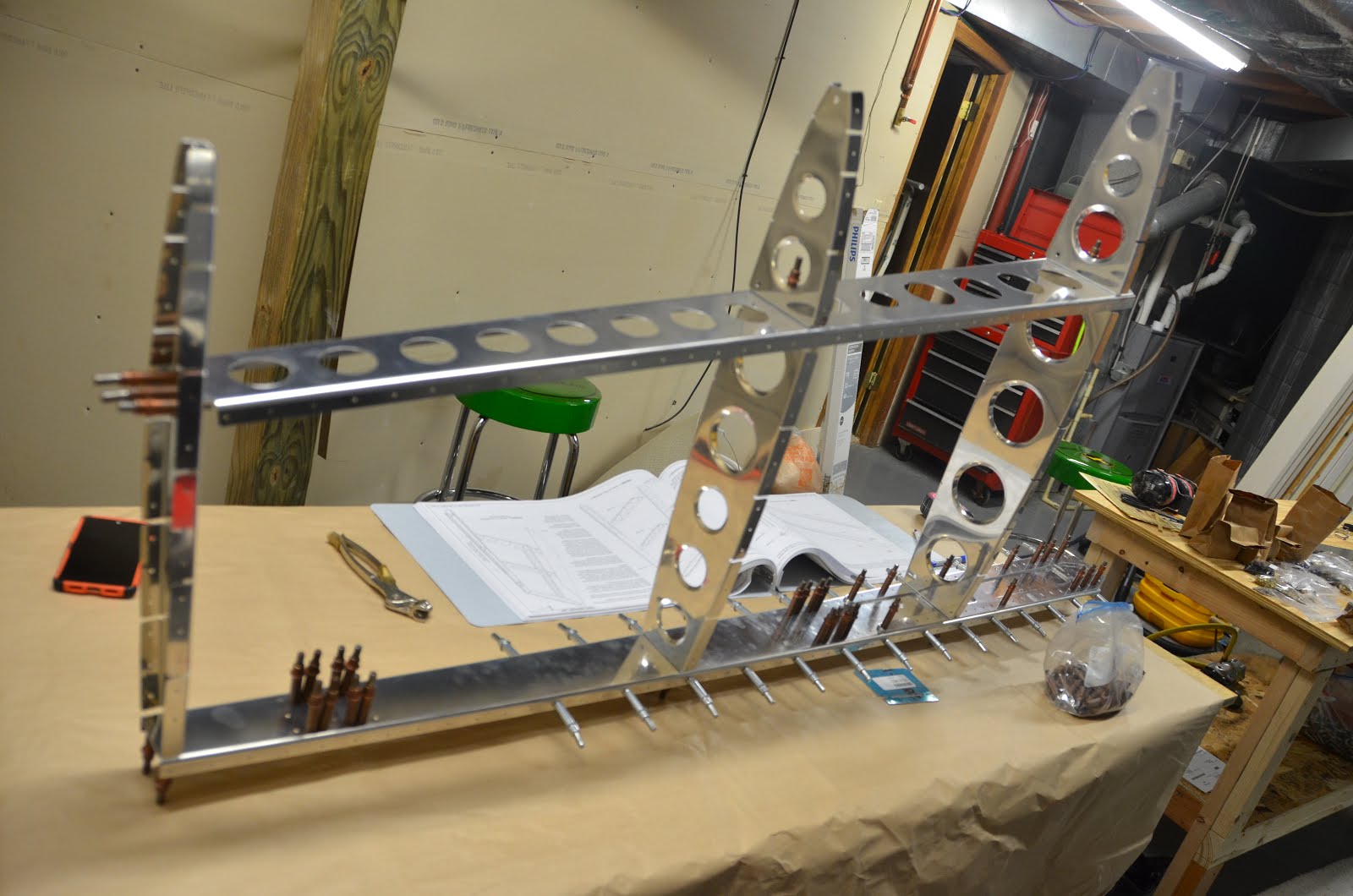 N67SC: Vertical Stab spars and ribs