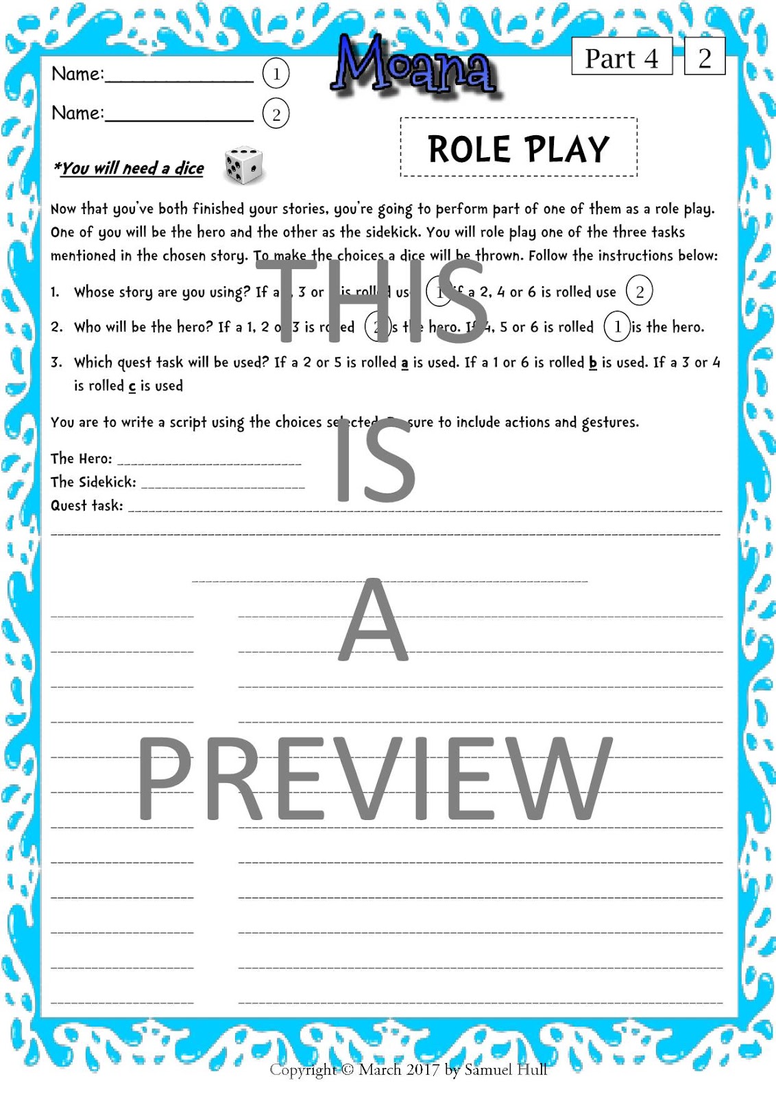 Disney's Moana (2016) - Movie Questions + Activities - Answer Key ...