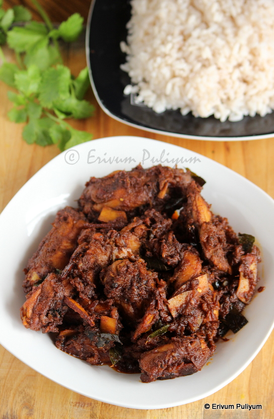 Erivum Puliyum: Chicken Ularthu | Nadan Kozhi Ularthiyathu | Kerala ...