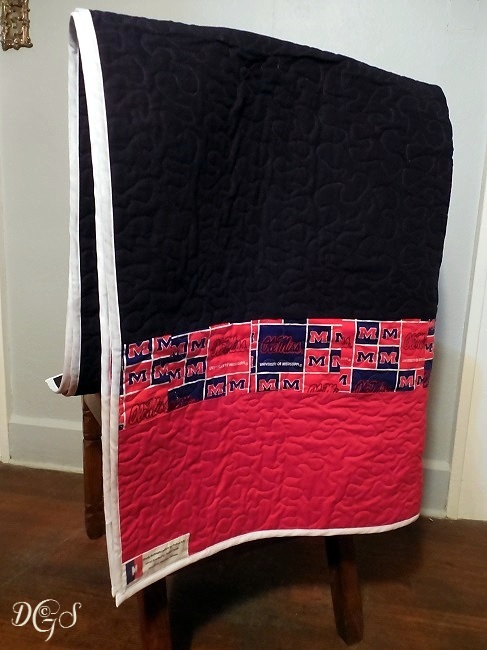 Homespun Hannah's Blog: Ole Miss® lap quilt completed