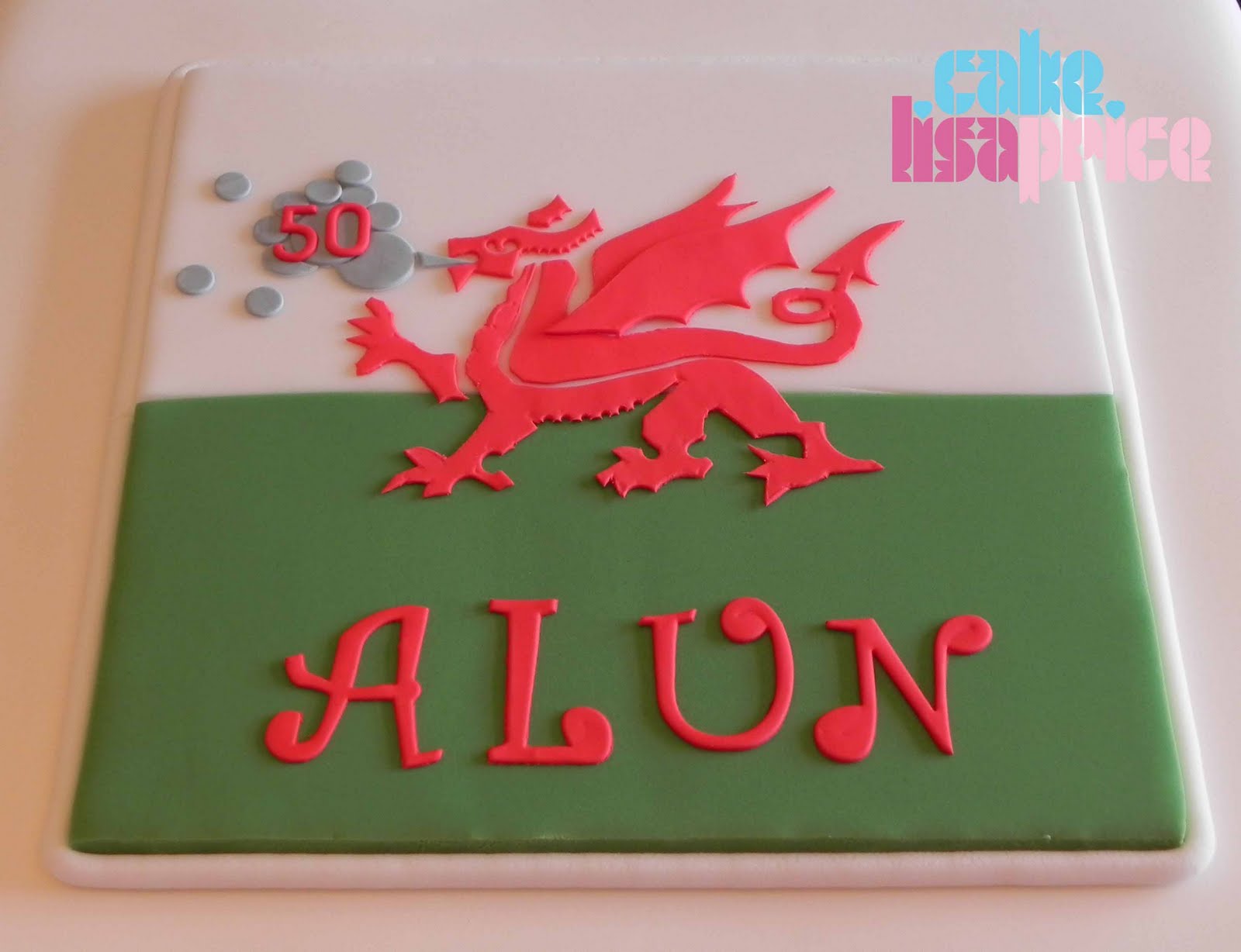 Cake by Lisa Price: Welsh Flag cake