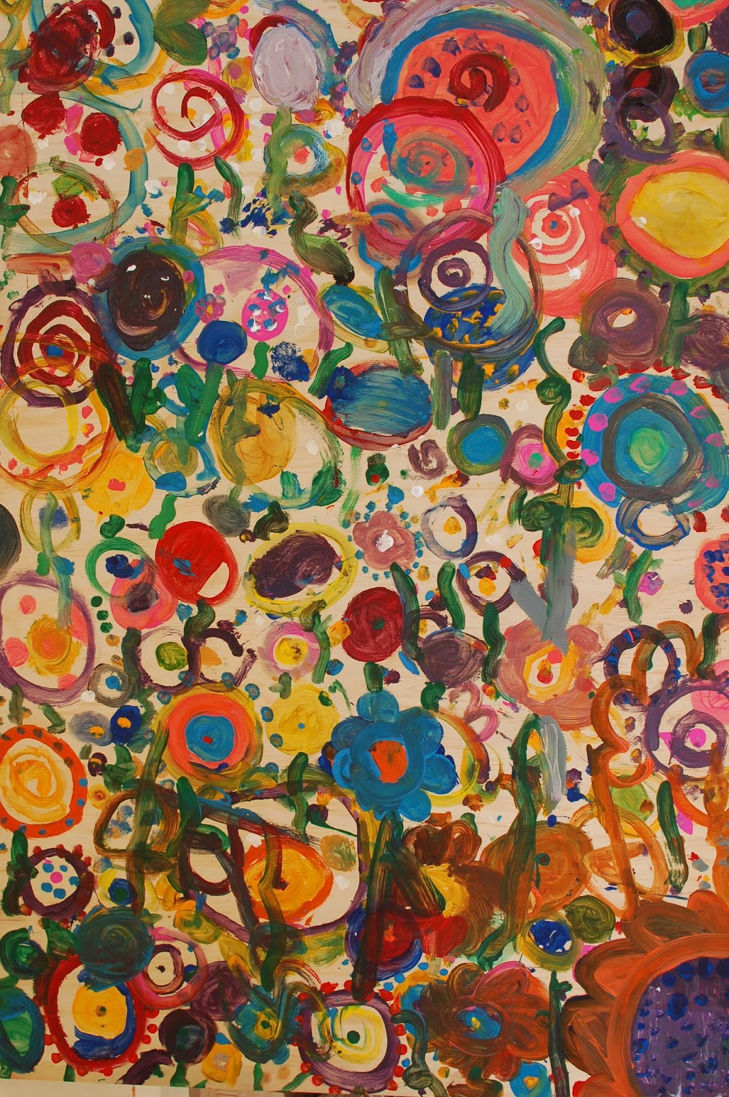 Sunnyside Art House: Herve Tullet "Field of Flowers" Group Paintings