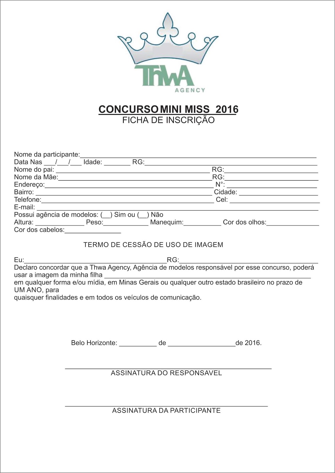 Mini Miss e Mister Mirim Belo Horizonte