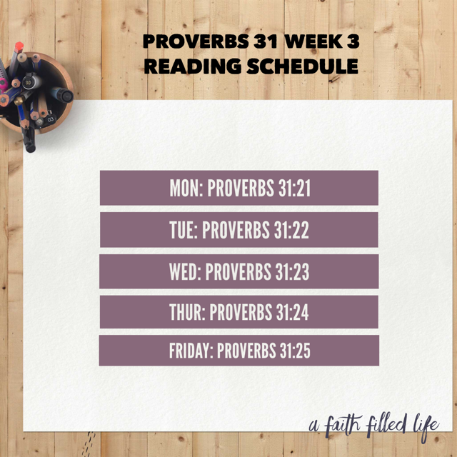 Balanced Living Bible Study: Proverbs 31 Mini-Study - Week 3