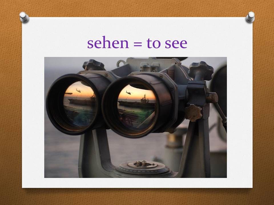Free German: Deutsch lernen kostenlos: Das Verb der Woche: sehen