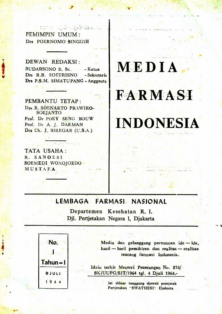 Koleksi K. Atmojo 2: Majalah Gratis: "Media Farmasi Indonesia" Edisi ...