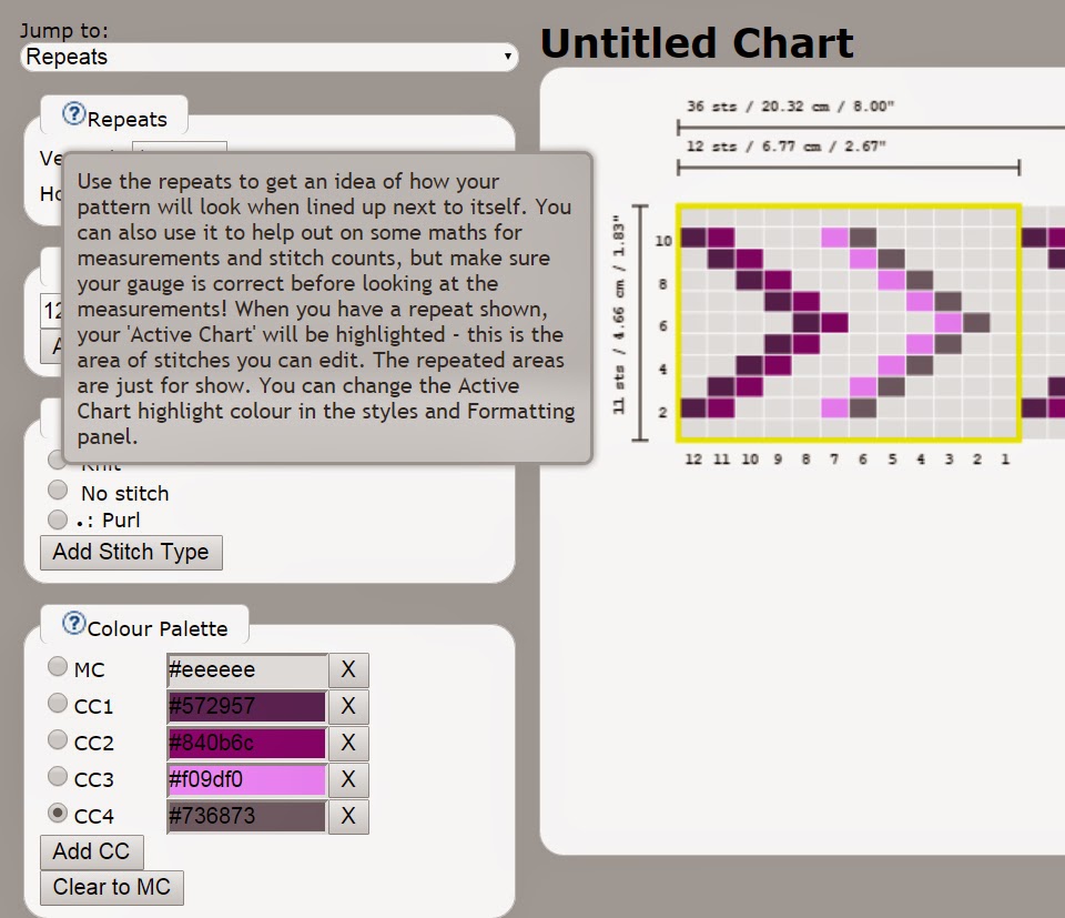 tru-knitting: Chart Minder - онлайн программа для составления схем