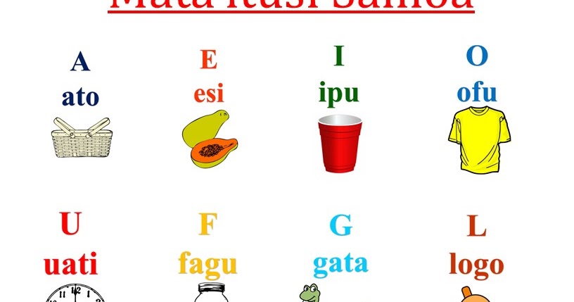 Samoan for Kids: Samoan Alphabet - Free, printable activity worksheets ...