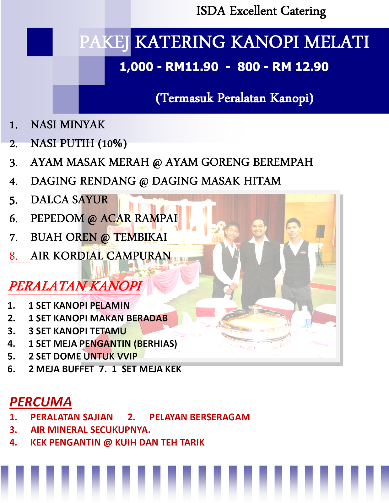 Pakej Katering Perkahwinan ~ ISDA Catering & Wedding Planner (002097080-D)