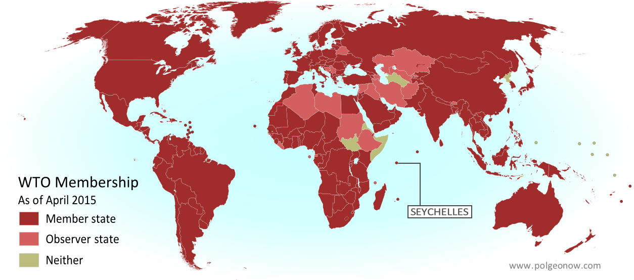 Map: Seychelles Join WTO - Political Geography Now