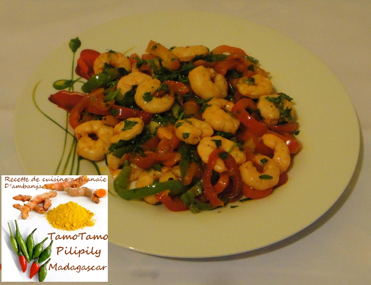 Cuisine artisanale d'Ambanja ( Madagascar ): Crevettes aux poivrons ...