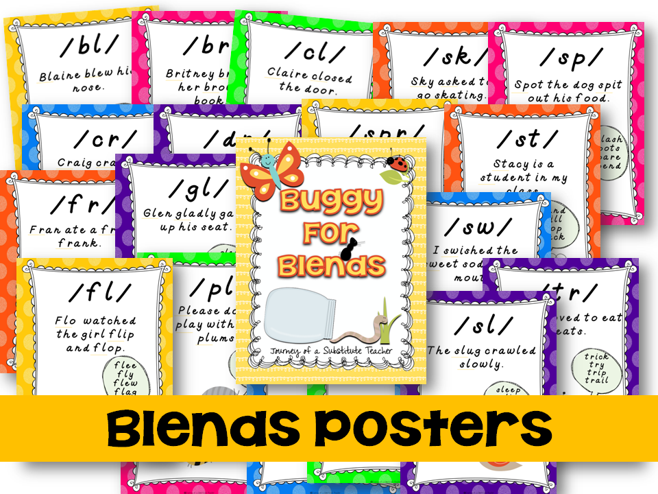 Winner and Buggy For Blends - Journey of a Substitute Teacher