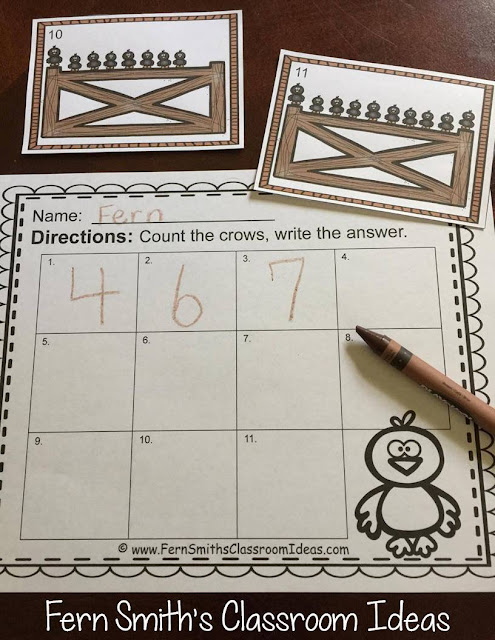 New Fall Themed Counting Numbers 0 - 10 Task Cards For Your Classroom ...