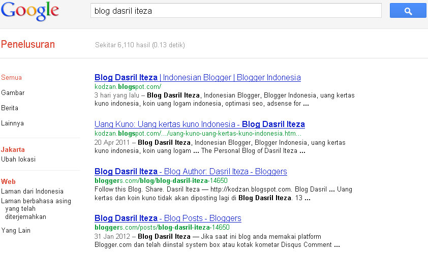 Tampilan Terbaru Halaman Hasil Pencarian Google Search Engine