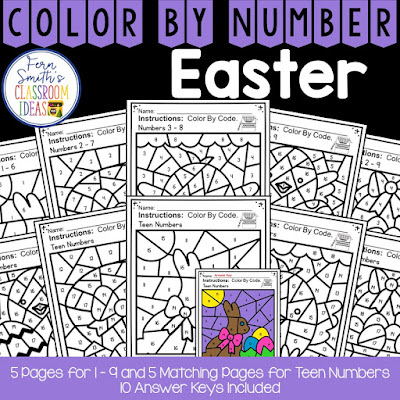 Looking For Some New Easter Color by Numbers for Your Classroom? - Fern ...