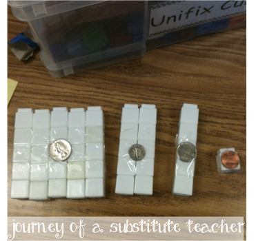 Money Cubes - Journey of a Substitute Teacher