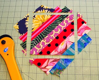 Selvage Blog: How to Make a String Quilt Block