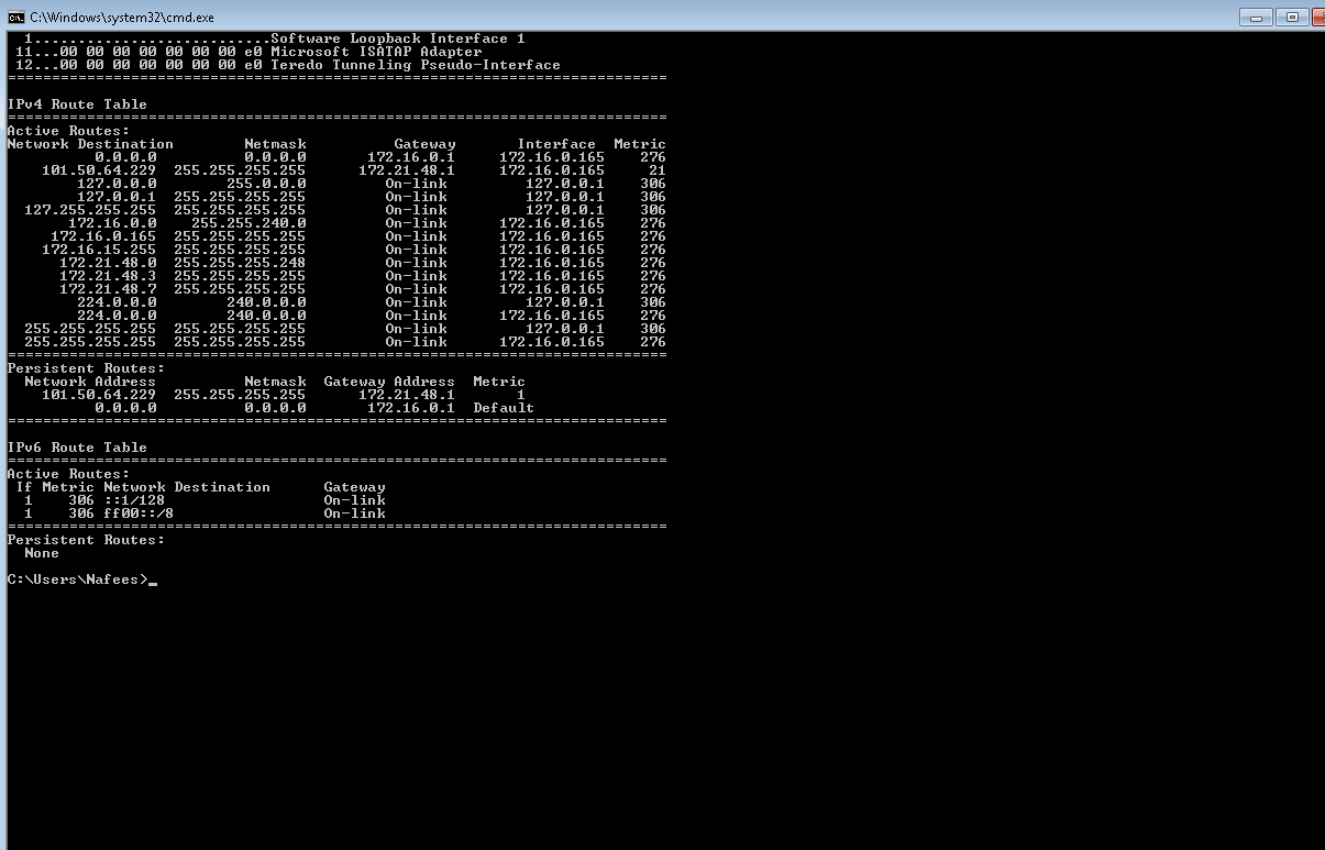 Add A Static Tcpip Route To The Windows Routing Table Networkstip Networking Ccnacentos